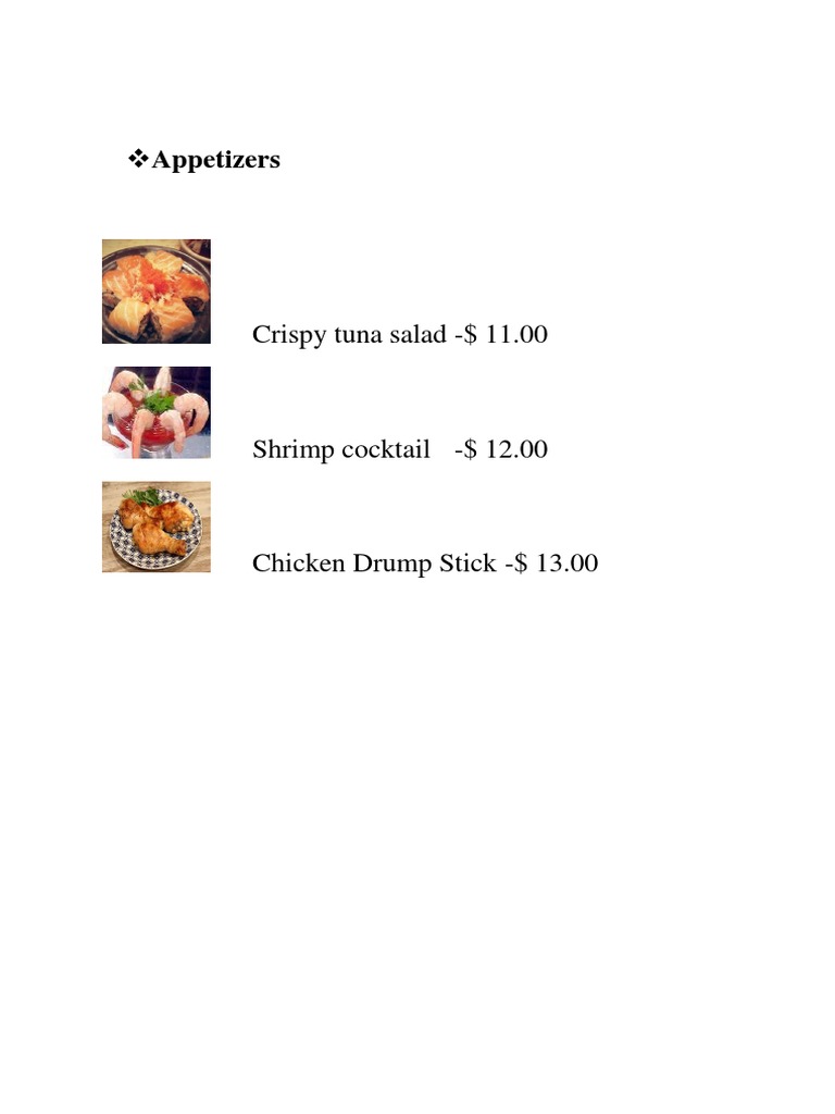Gourmet Dining Menu | PDF