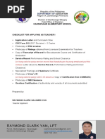 Deped Teacher 1 Applicant Checklist | PDF