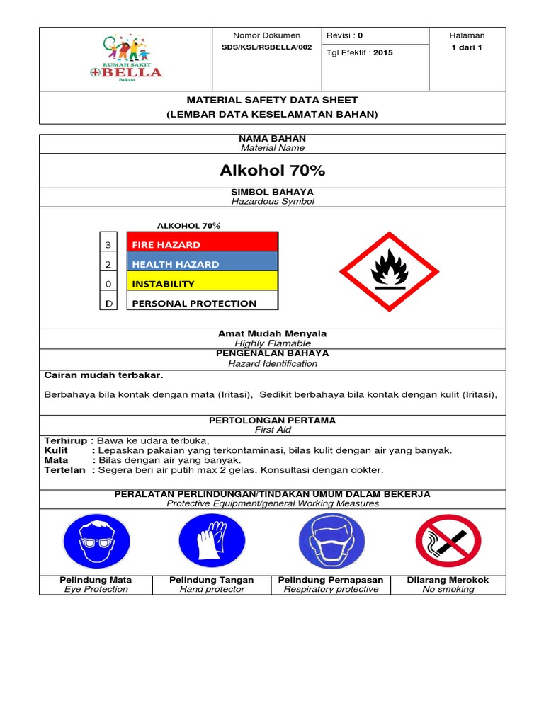 MSDS Alkohol | PDF