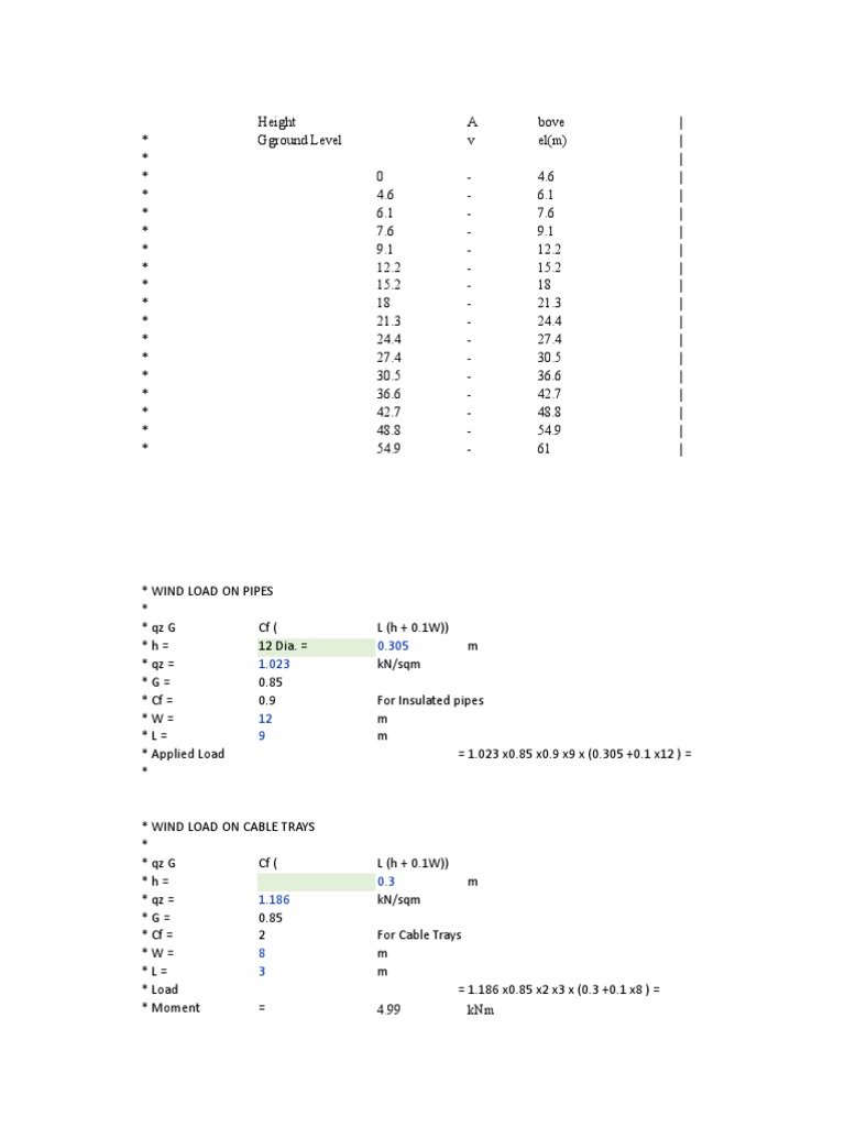 Wind Load Calc | PDF | Nature
