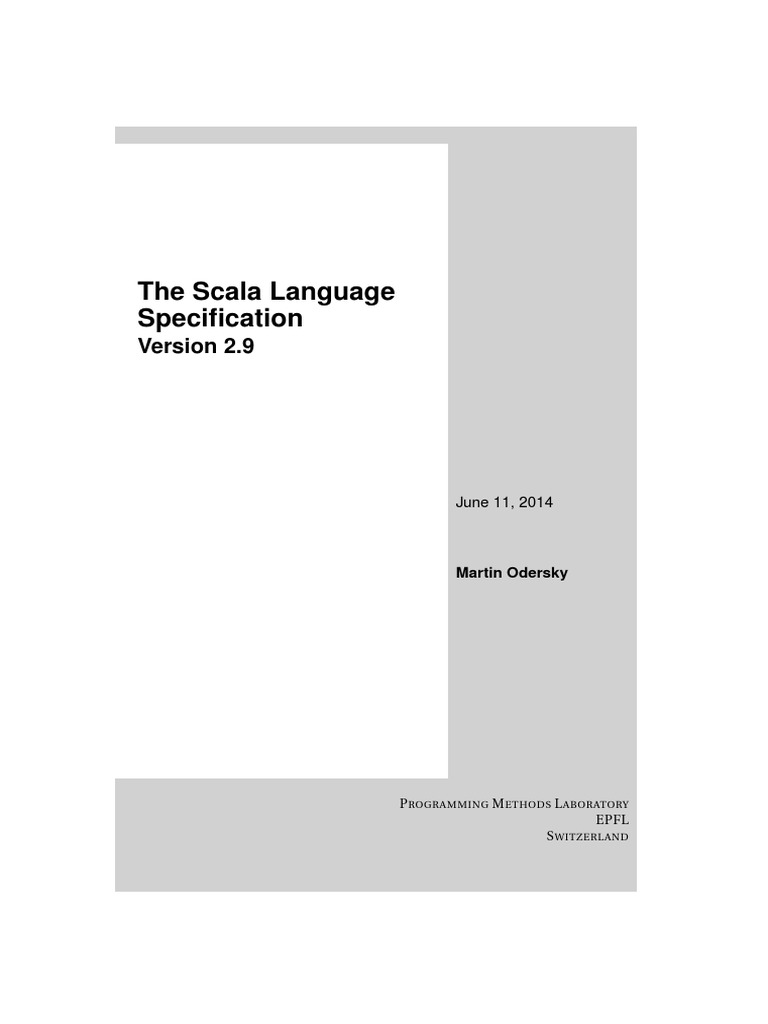 Scala Reference | PDF | Scala (Programming Language) | Identifier