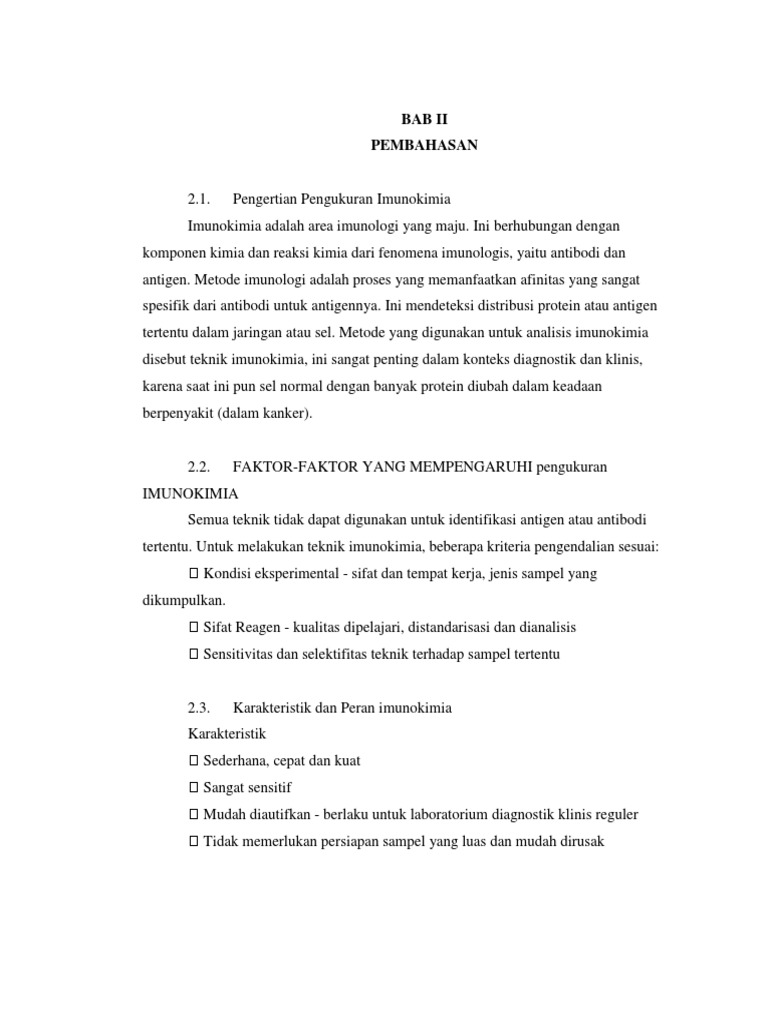 Pengukuran Imunokimia | PDF