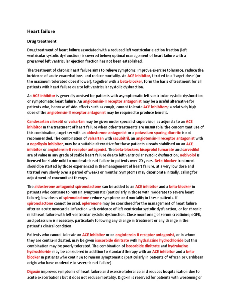 Heart Failure BNF | PDF | Heart Failure | Myocardial Infarction