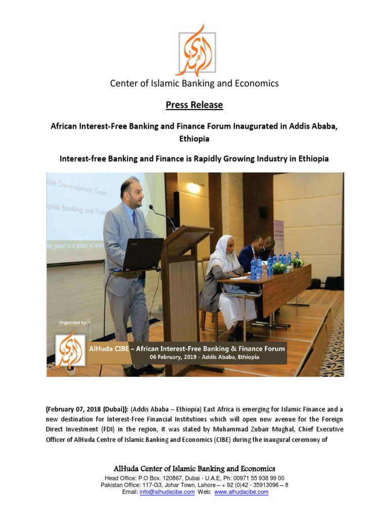 African Interest-Free Banking and Finance Forum Inaugurated in Addis ...