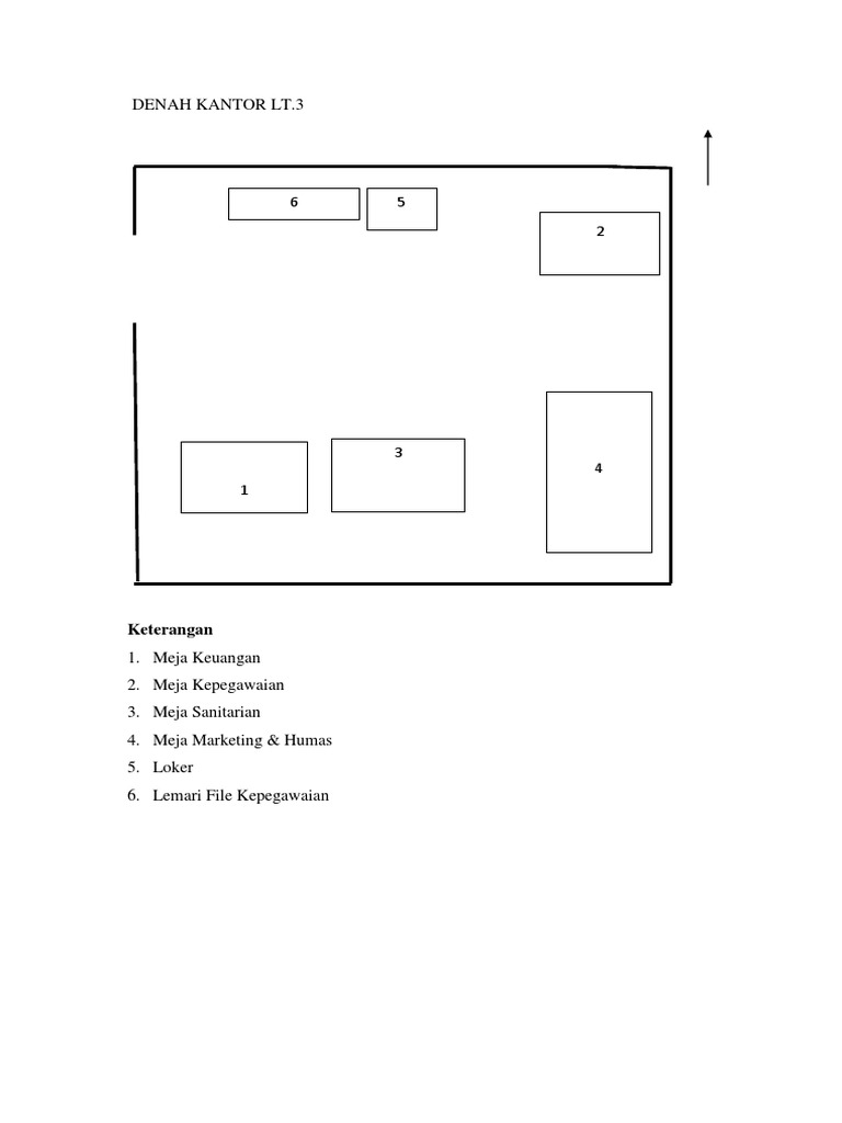 Denah Meja dan Loker Karyawan LT.3 | PDF | Finance & Money Management