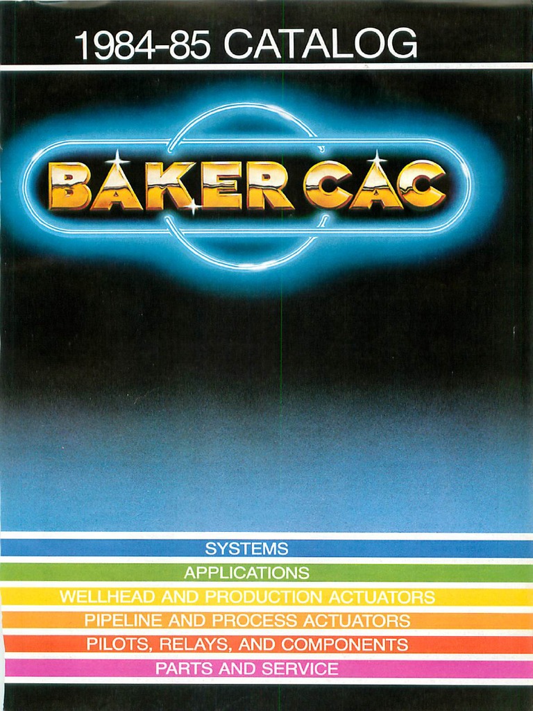 Baker CAC 1984-1985 Catalog | PDF | Valve | Actuator
