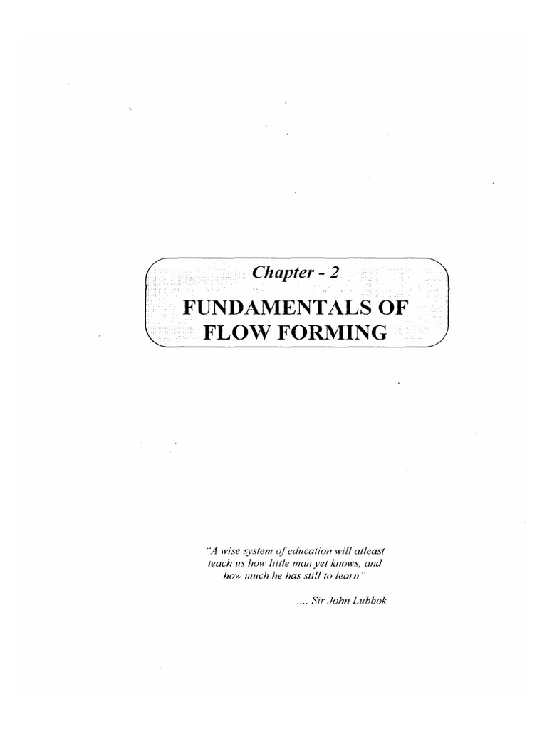 10 - Chapter Foundemental of Flow Forming | PDF | Forging | Strength Of ...