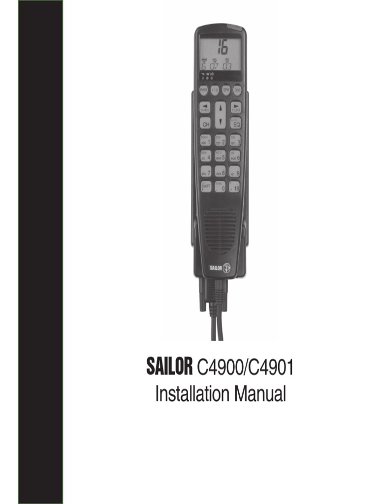 SAILOR C4900/C4901 Installation Guide | PDF | Electrical Engineering ...
