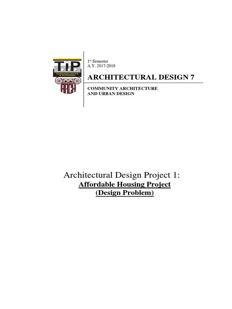 Architectural Design Project 1 Pdf Affordable Housing Fiscal