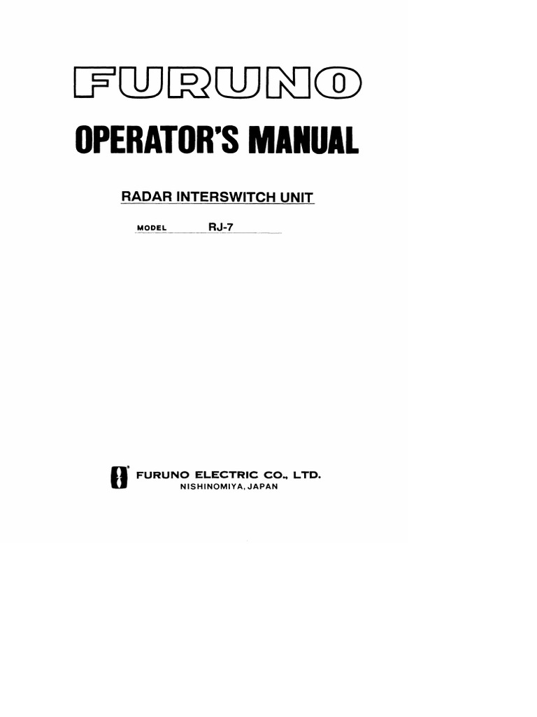 Furuno Radar Interswitch PDF | PDF