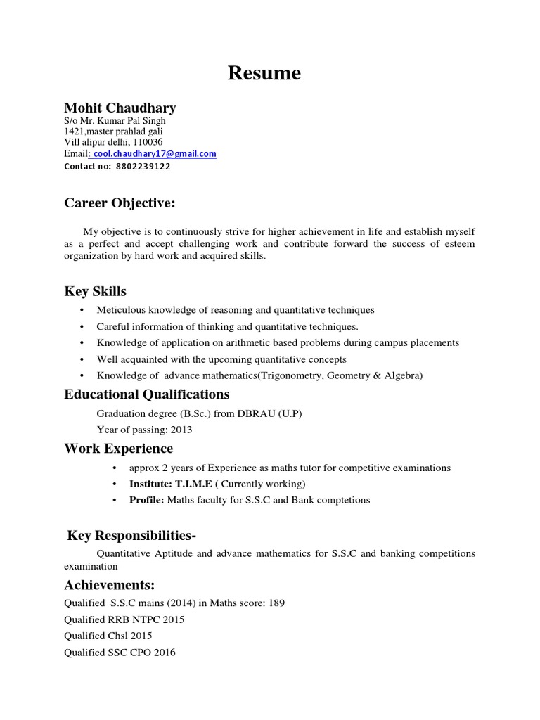 Mohit Resume | PDF