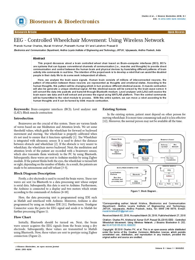 Eeg Controlled Wheelchair Movement Using Wireless Network | PDF ...