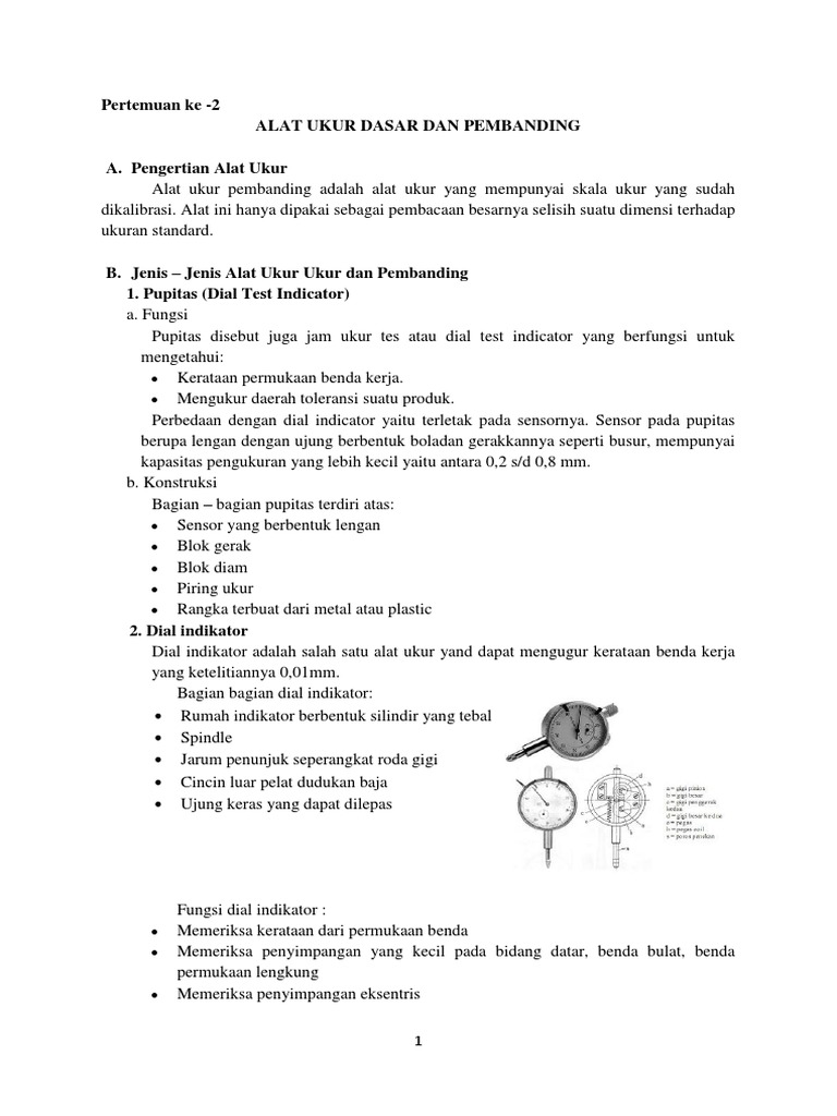 Alat Ukur Pembanding & Dasar | PDF | Teknologi & Rekayasa