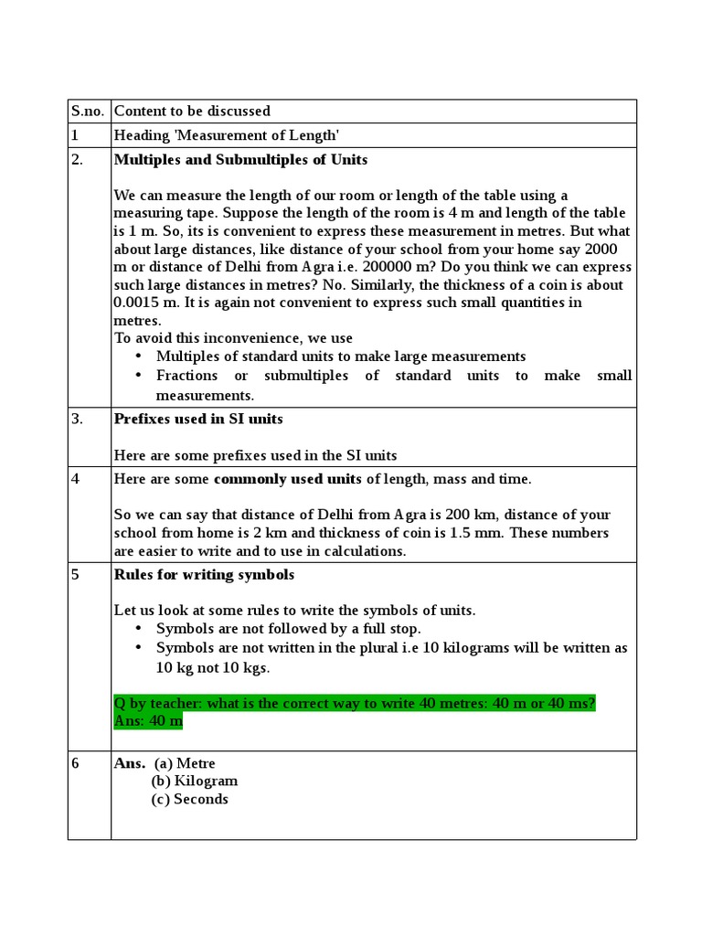 Multiples and Submultiples of Units | PDF | International System Of ...