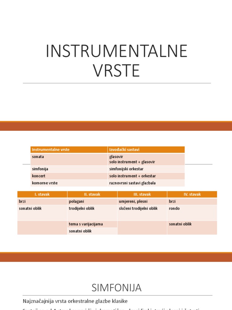 Instrumentalne Vrste | PDF