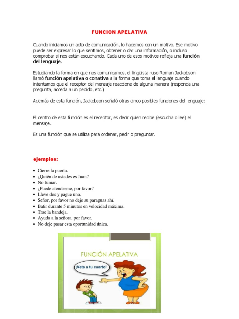 FUNCION APELATIVA