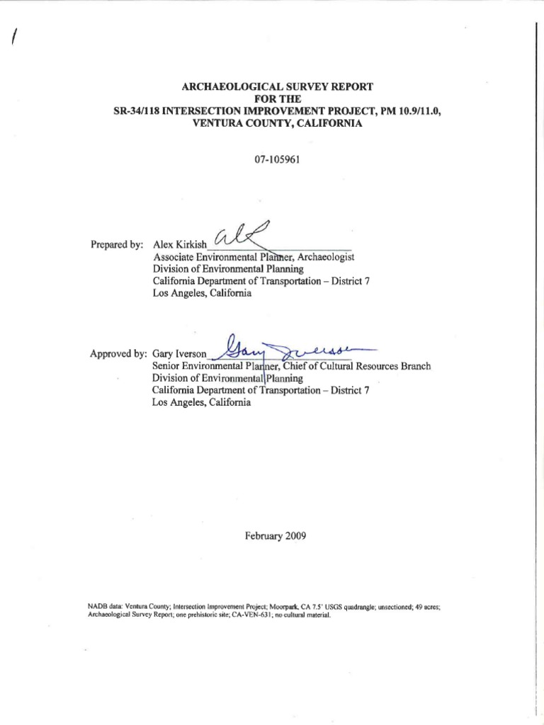 Archaeological Survey Report | PDF | Archaeology