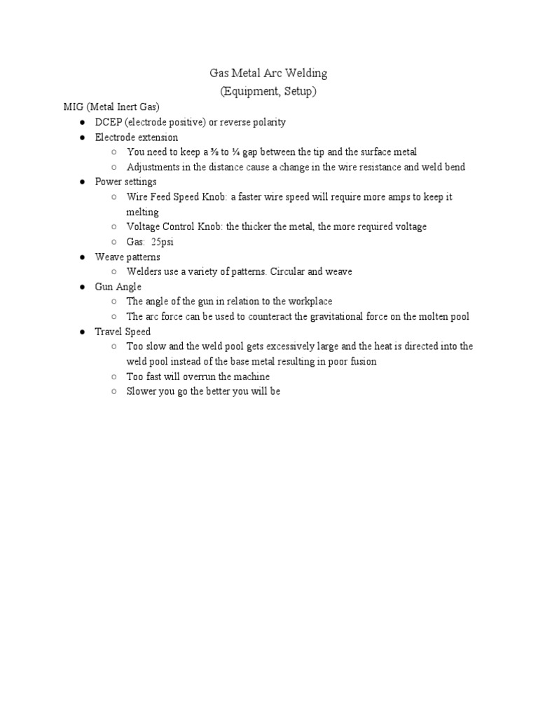Gas Metal Arc Welding Setup Guide | PDF | Technology & Engineering