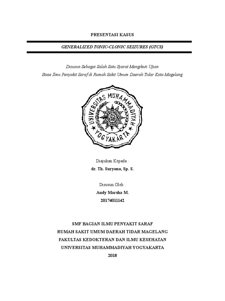 Laporan Kasus GTCS | PDF