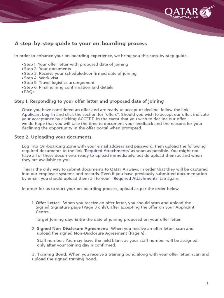 Step by Step On-Boarding Process Food Handler, Technical & General ...