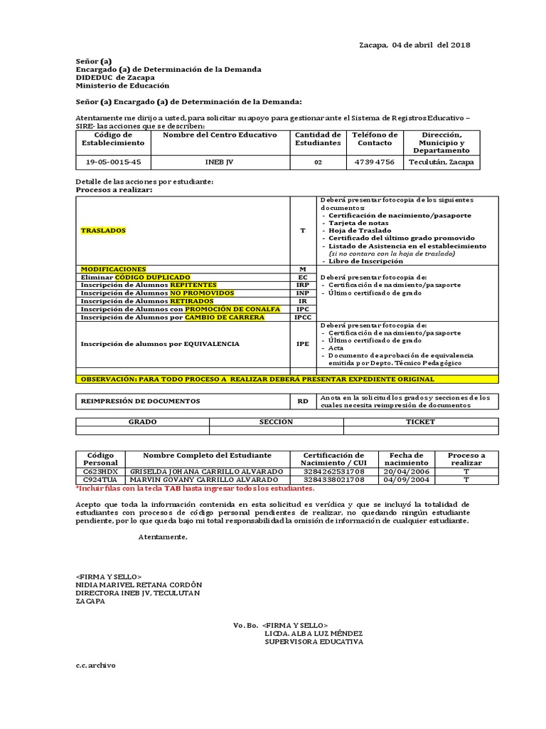 Formato Sire - 2018 | PDF | Informática y tecnología de la información