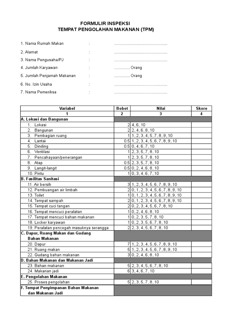 Inspeksi Ttu Dan TPM | PDF
