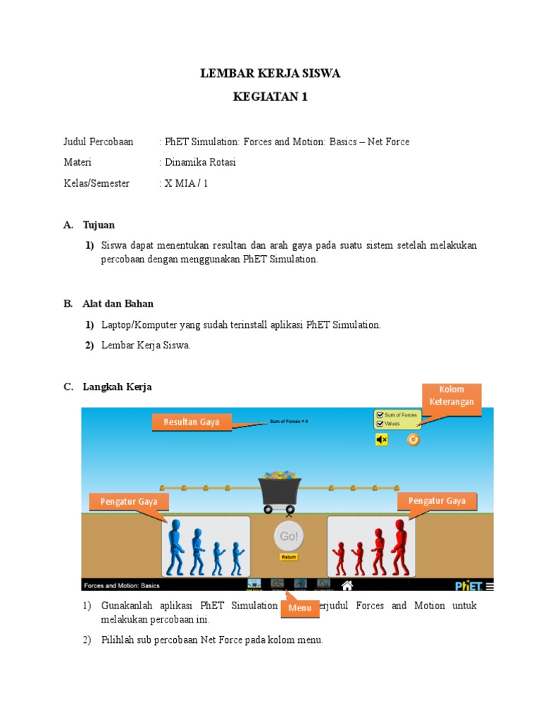 LKS Phet Gaya Dan Perpindahan | PDF