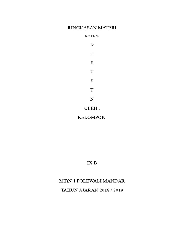 Materi Notice untuk Kelas 8 | PDF | Seni & Disiplin Bahasa