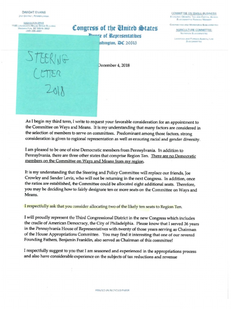 Letter To Steering Committee Members | PDF