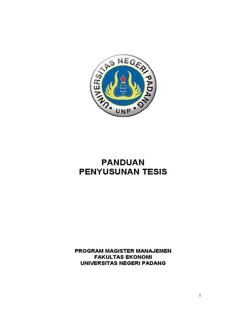 Buku Panduan Penulisan Tesis MM FE UNP | PDF