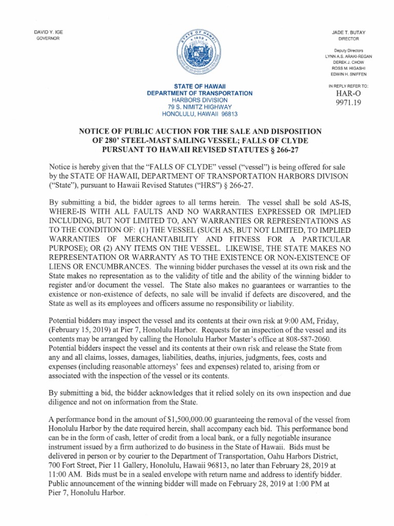 Notice of Public Auction FOC | PDF