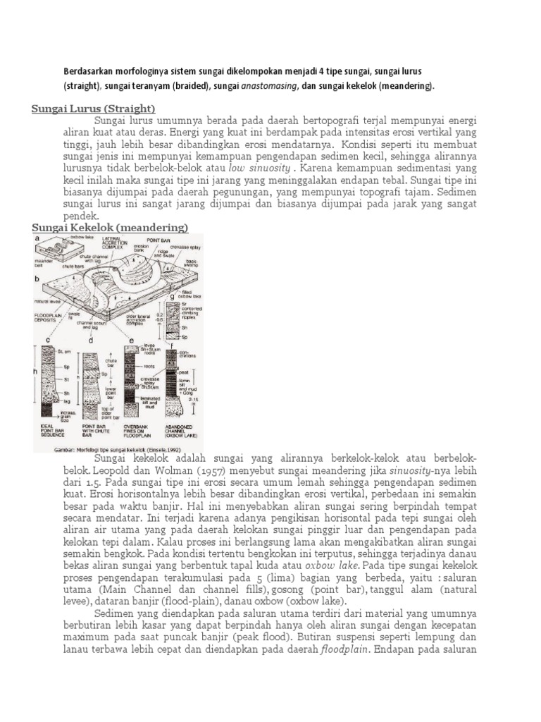 Tipe dan Karakteristik Sungai | PDF | Sains & Matematika