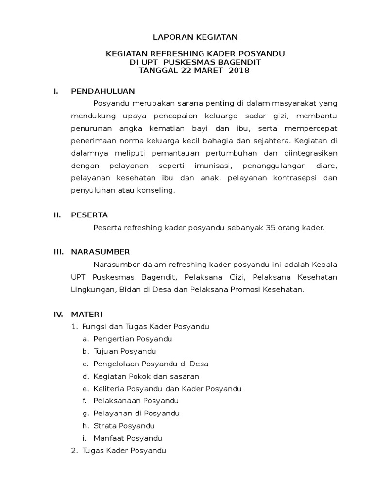 Laporan Kegiatan Pdf