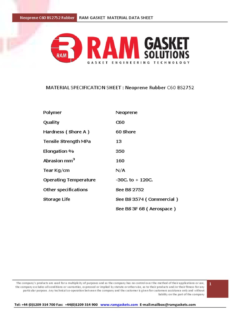 Neoprene Rubber | PDF