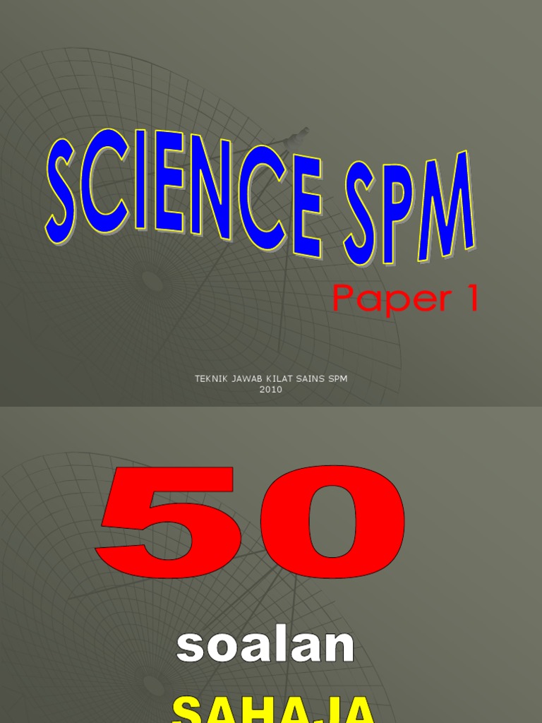 Notes For SPM Paper 1 | PDF