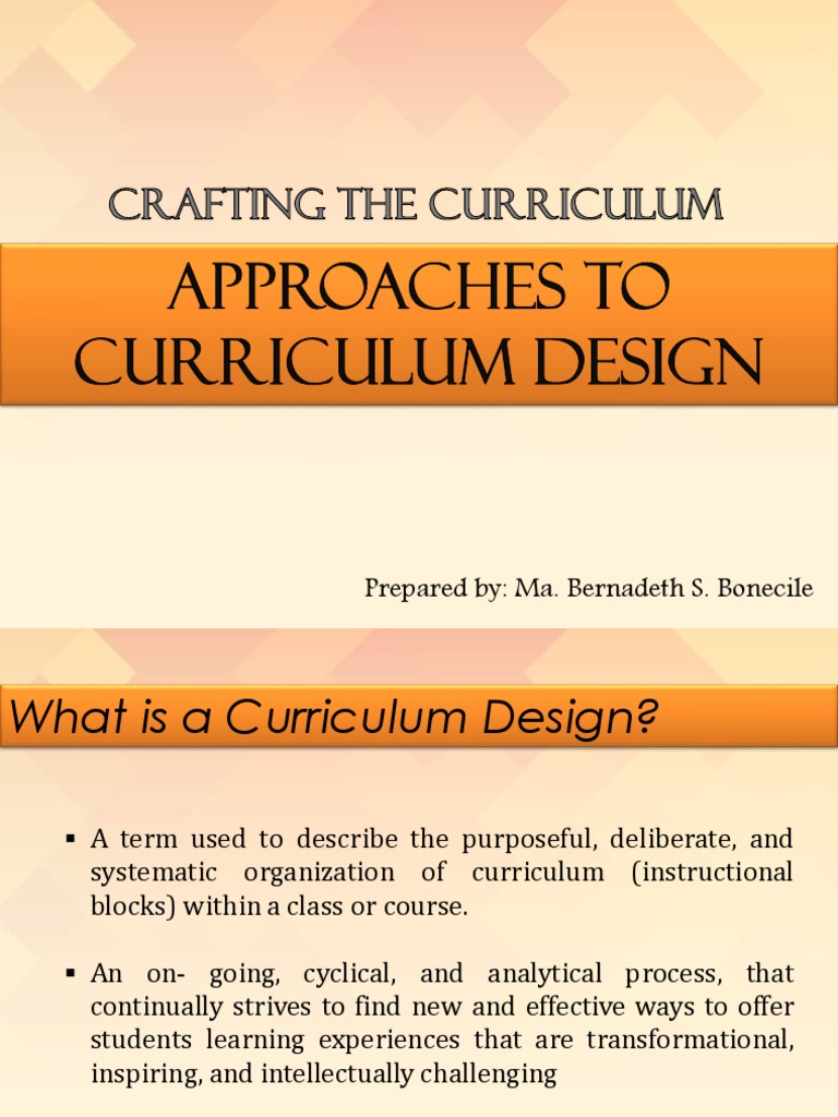 Curriculum Design | PDF | Curriculum | Teachers