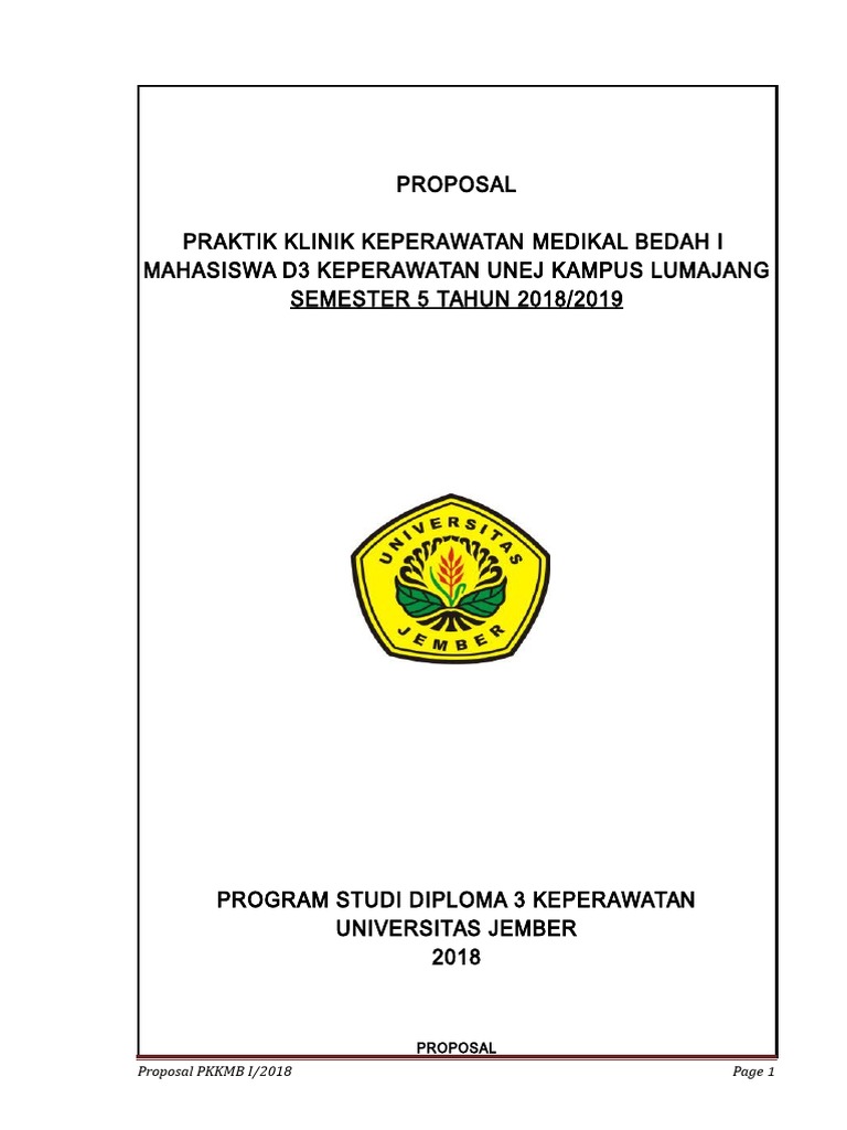 Proposal PKKMB I'18 | PDF | Kesehatan Holistik