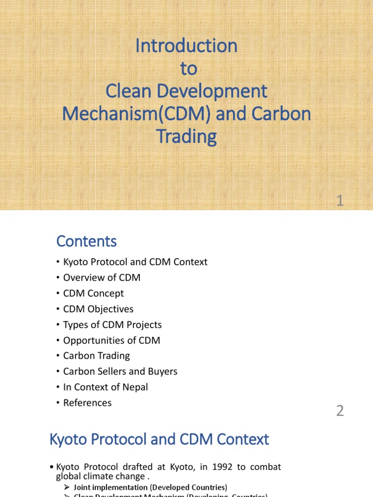 To Clean Development Mechanism (CDM) and Carbon Trading | PDF | Clean ...