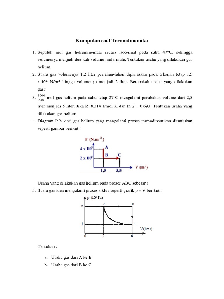 Kumpulan Soal Termodinamika | PDF