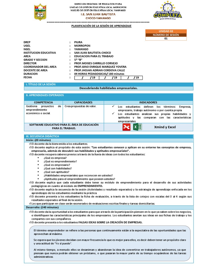 Sesion de Aprendizaje Ept | PDF | Alimentos | Nutrición