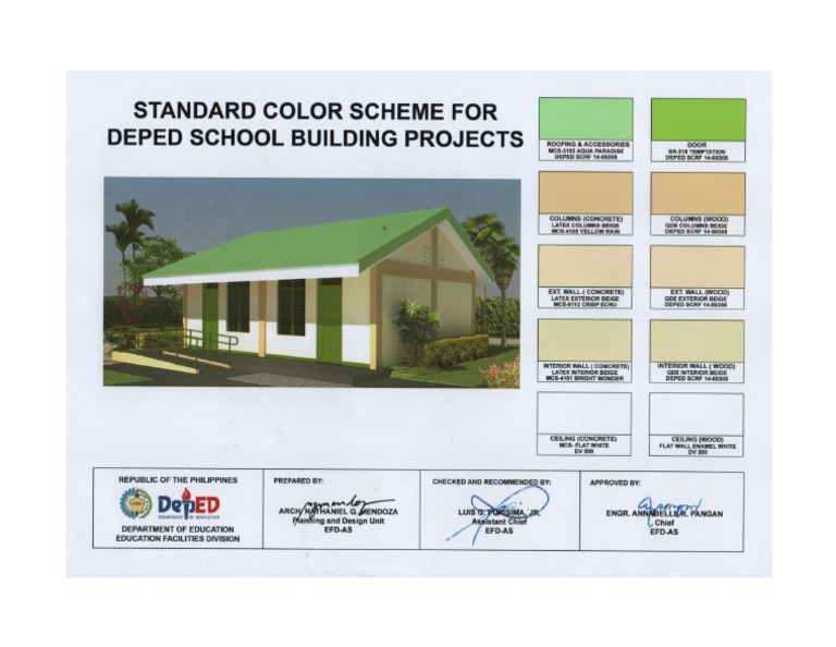 Deped Standard Color Scheme For School Building | PDF