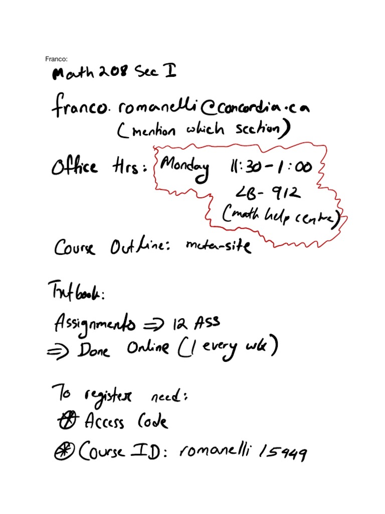 MATH 208 Lecture Notes | PDF | Teaching Mathematics MATH 208 Lecture Notes | PDF | Teaching Mathematics