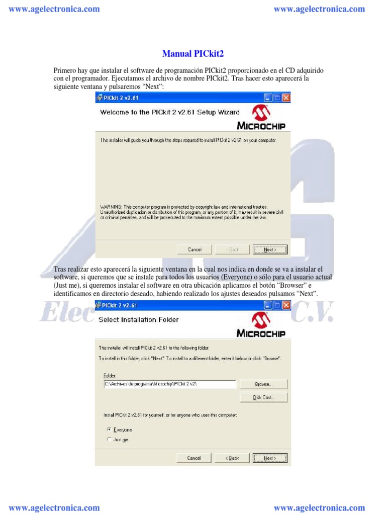 Guía de Instalación y Uso de PICkit2 | PDF | Microcontrolador | Ventana (informática)