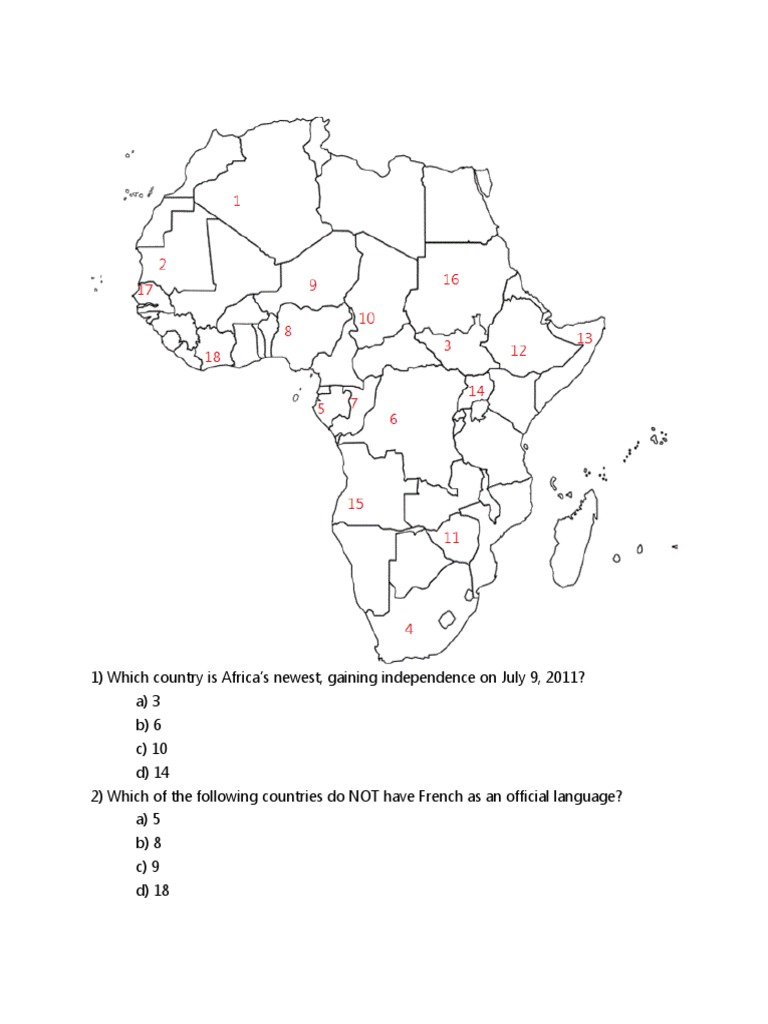 Sample Questions For 2013 US Geography Olympiad Multiple Choice Exam ...