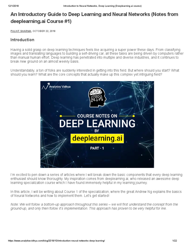 Deep Learning Basics for Beginners | PDF | Artificial Neural Network ...