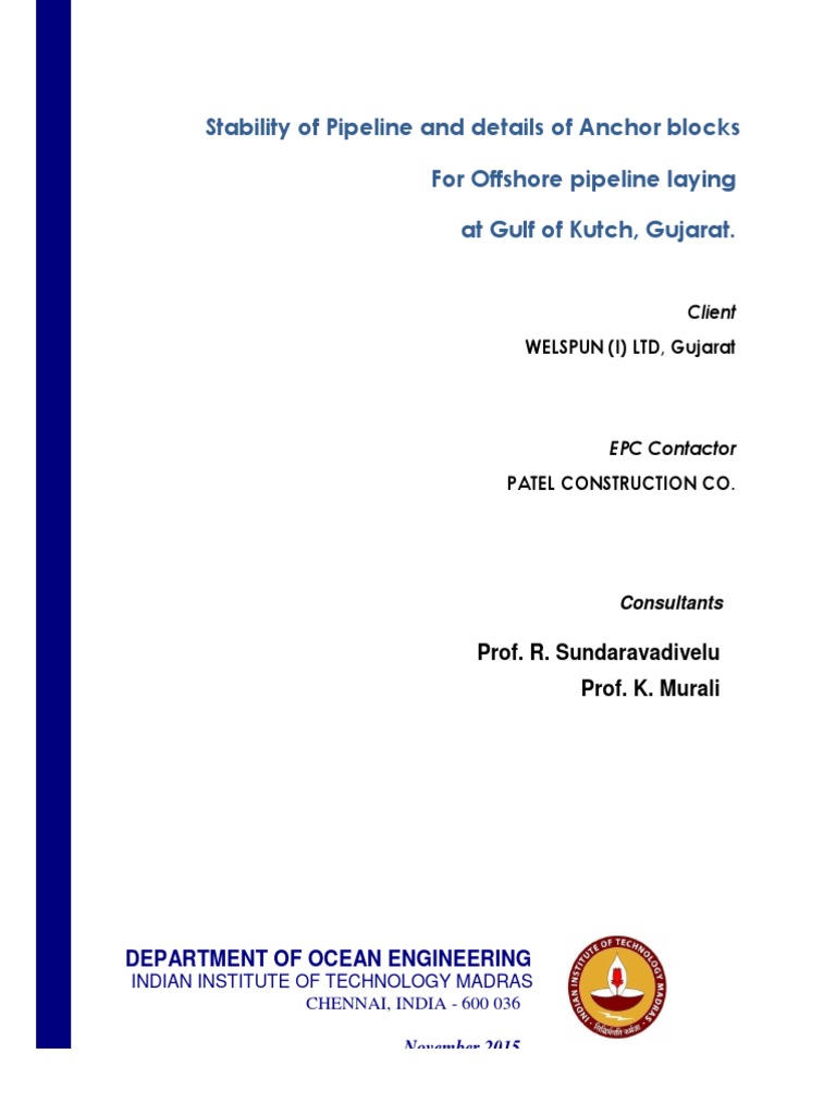 Annexure-A Stability of Pipeline and Details of Anchor Block-141115 - 1 ...