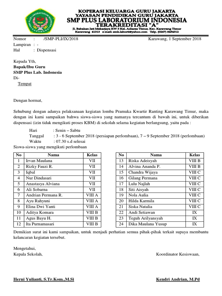 Surat Keterangan Penghargaan Prestasi | PDF