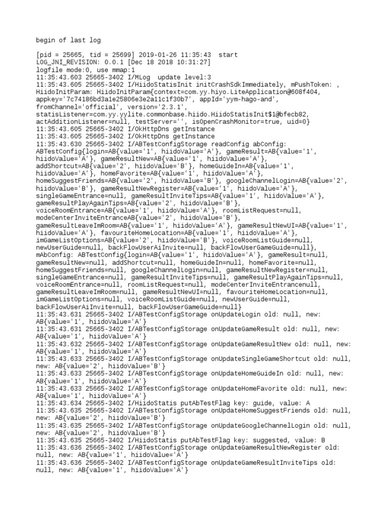 Hago Android App Log Analysis | PDF | Cache (Computing) | Information Technology
