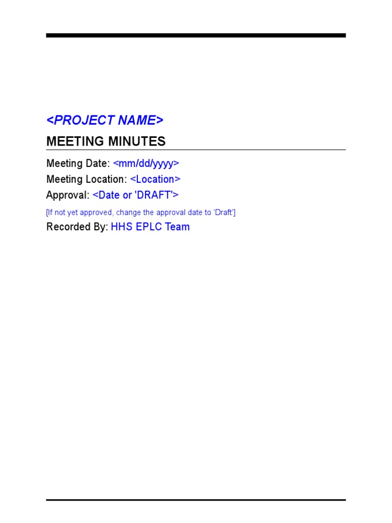 Contoh MoM Pada Meeting | PDF