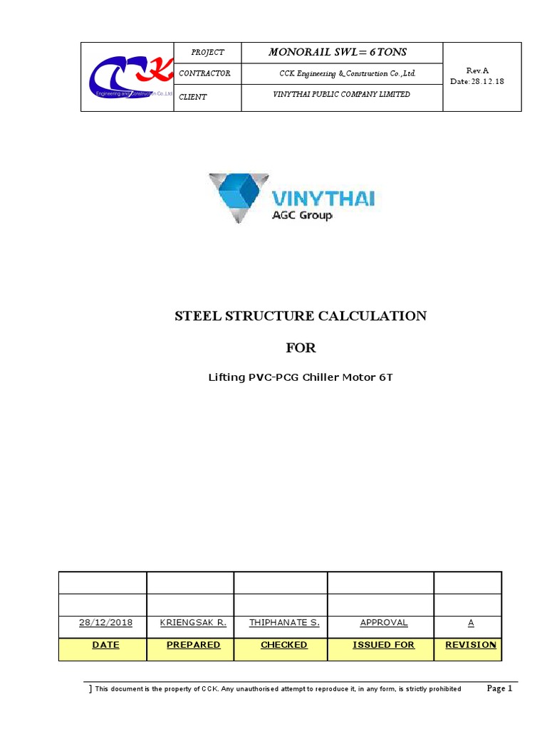 MonoRail Beam Calculation | PDF | Structural Load | Crane (Machine)